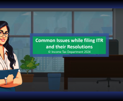 View Common Issues while filing ITR and their Resolutions | Income Tax Department